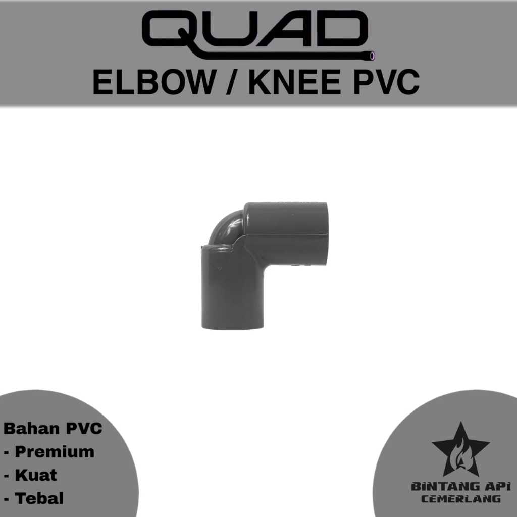 Jual Knie / Knee / Elbow AW / Keni Polos Quad 1/2 / 3/4 / 1 Inch Fitting Pipa PVC | Shopee Indonesia