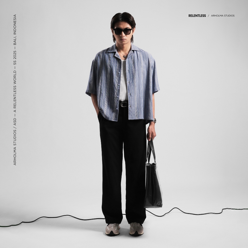 Jual Arholma Studios - Boxy Shirt 'Hugos' Blue | Shopee Indonesia