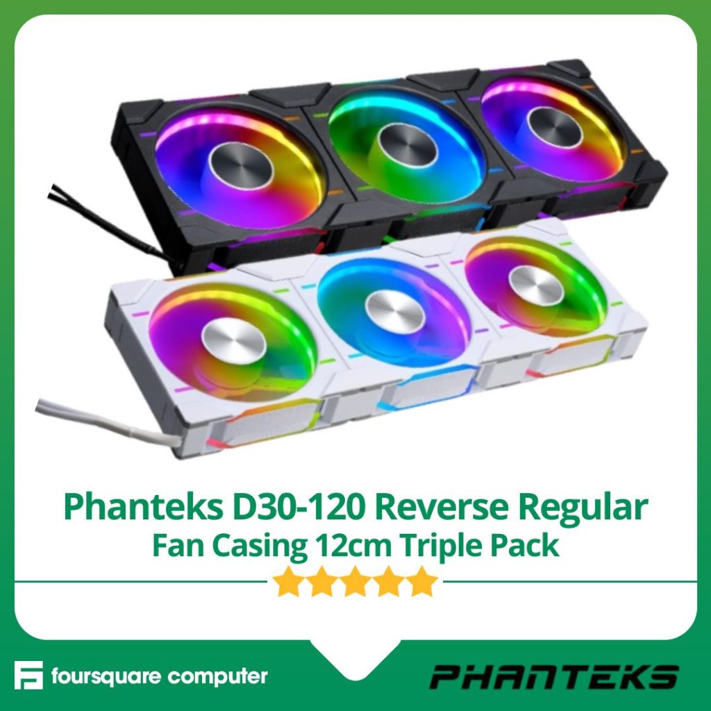 Jual Phanteks D30 -120 Reverse Regular Fan Casing 12cm Triple Pack ...