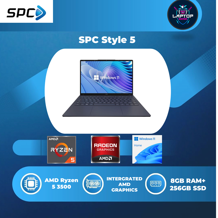 Jual Laptop Ryzen 5 SPC Style 5 AMD Ryzen 5 3500 8GB 256GB SSD 14FHD ...