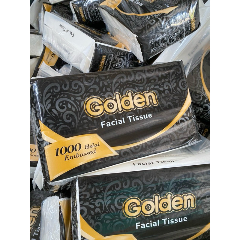Jual Tisu GOLDEN 1000 Helai Embossed 2 Ply ((Paket 1)) | Lembut, Tebal ...