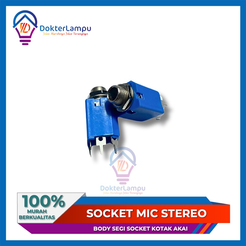 Jual Socket Mic Mono STEREO Body Segi 3P Soket kotak BULAT Akai Audio ...