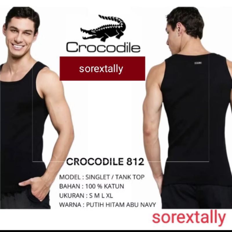 Jual Crocodile Singlet -Tanktop Pria 511-812 - 100% Ribbed Cotton Original | Shopee Indonesia