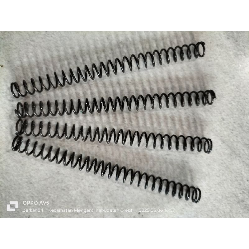 Jual spring pegas tekan baja( per pemukul) 1,3mm panjang 100mm diameter ...