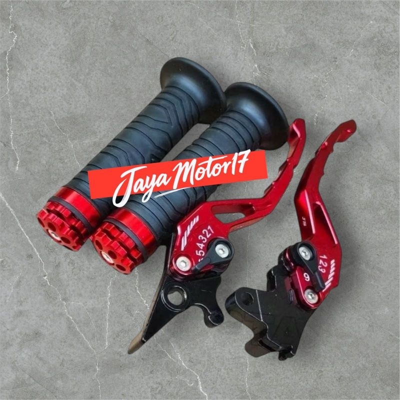 Jual Paket 2in1 handgrip jalu ring stang + handle rem beat karbu /beat ...