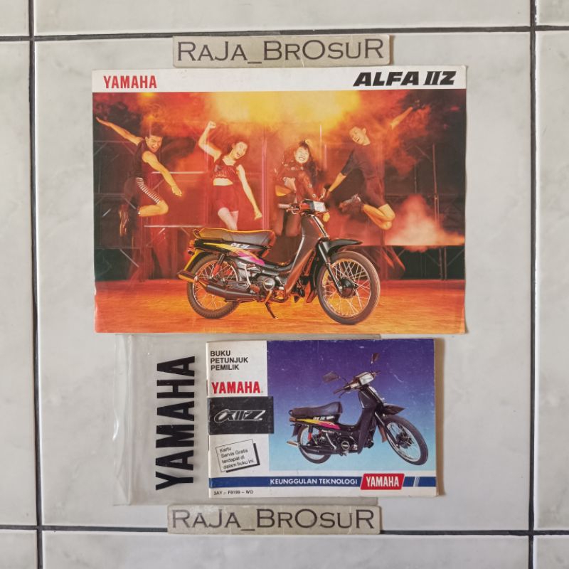 Jual Buku petunjuk pemilik Manual book + Poster brosur katalog flyer jadul lawas Yamaha Alfa IIZ ...