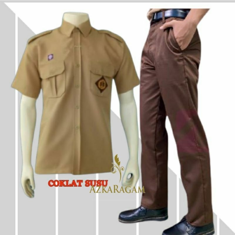 Jual Setelan Seragam Pramuka SMP SMA Baju Penggalang Lengan Pendek | Shopee Indonesia