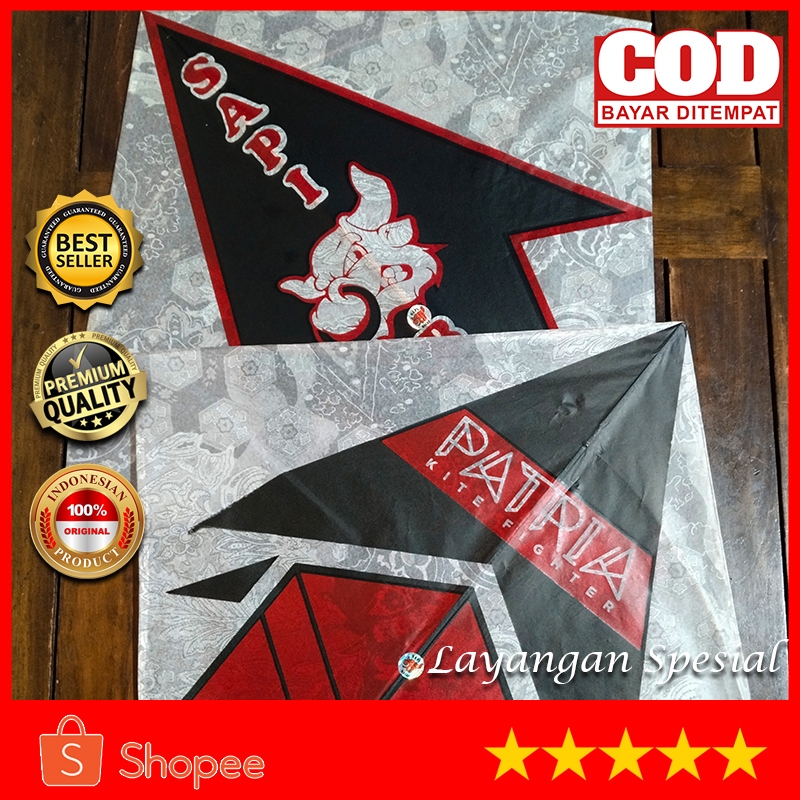 Jual LAYANGAN SUKOY PATRIA FEAT SAPI BALAP / ISI 10 PCS / BAHAN KERTAS ...