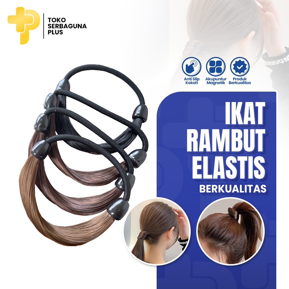 Jual Ikat Rambut Elastis Kunciran Ponytail Claw Wig Shape Fashion ...