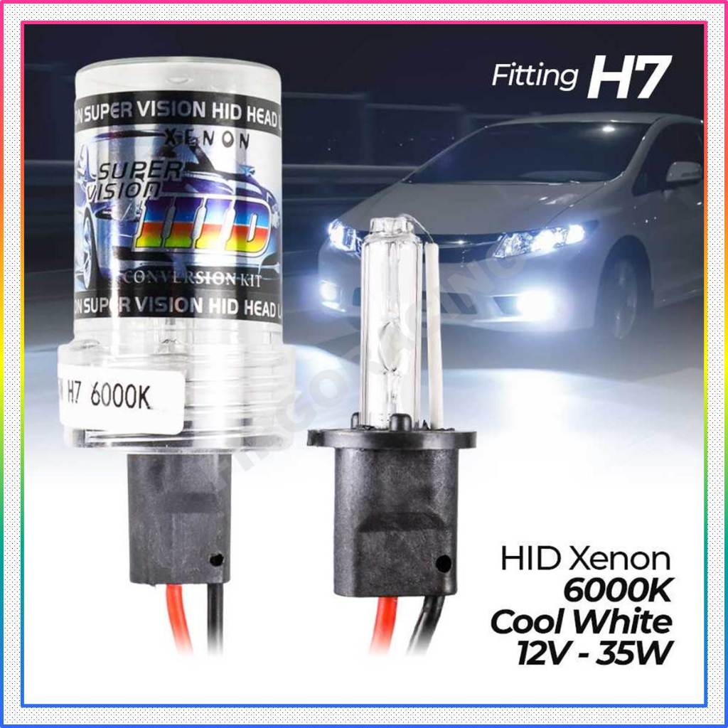 Jual Lampu HID H7 Mobil Headlight HID Xenon H7 6000 K 35 W 1 PCS ...