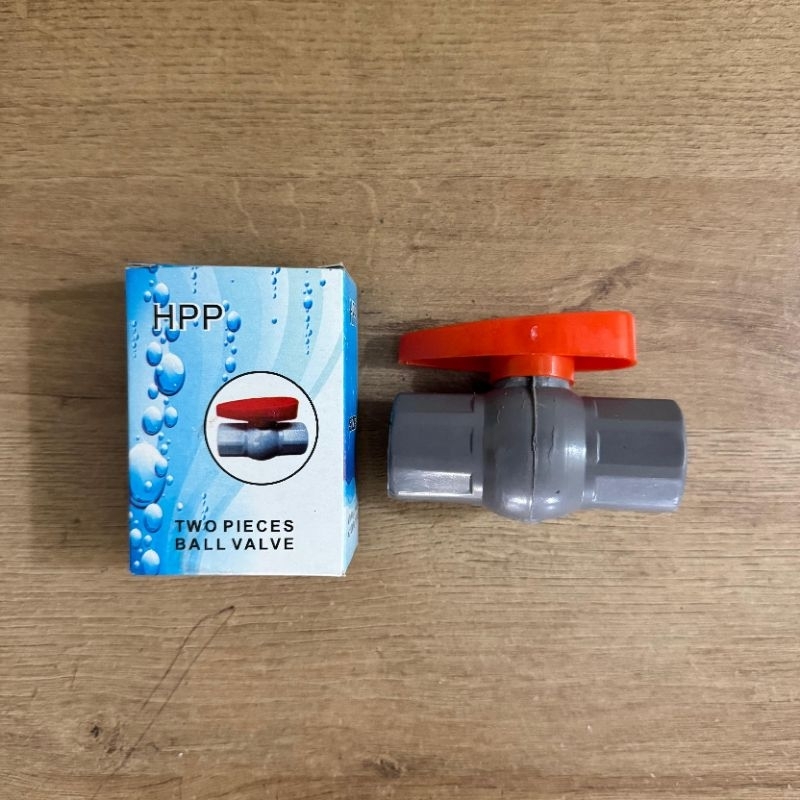 Jual HPP Stop Kran PVC Ball Valve HPP 1/2 Inch Gagang PVC | Shopee Indonesia
