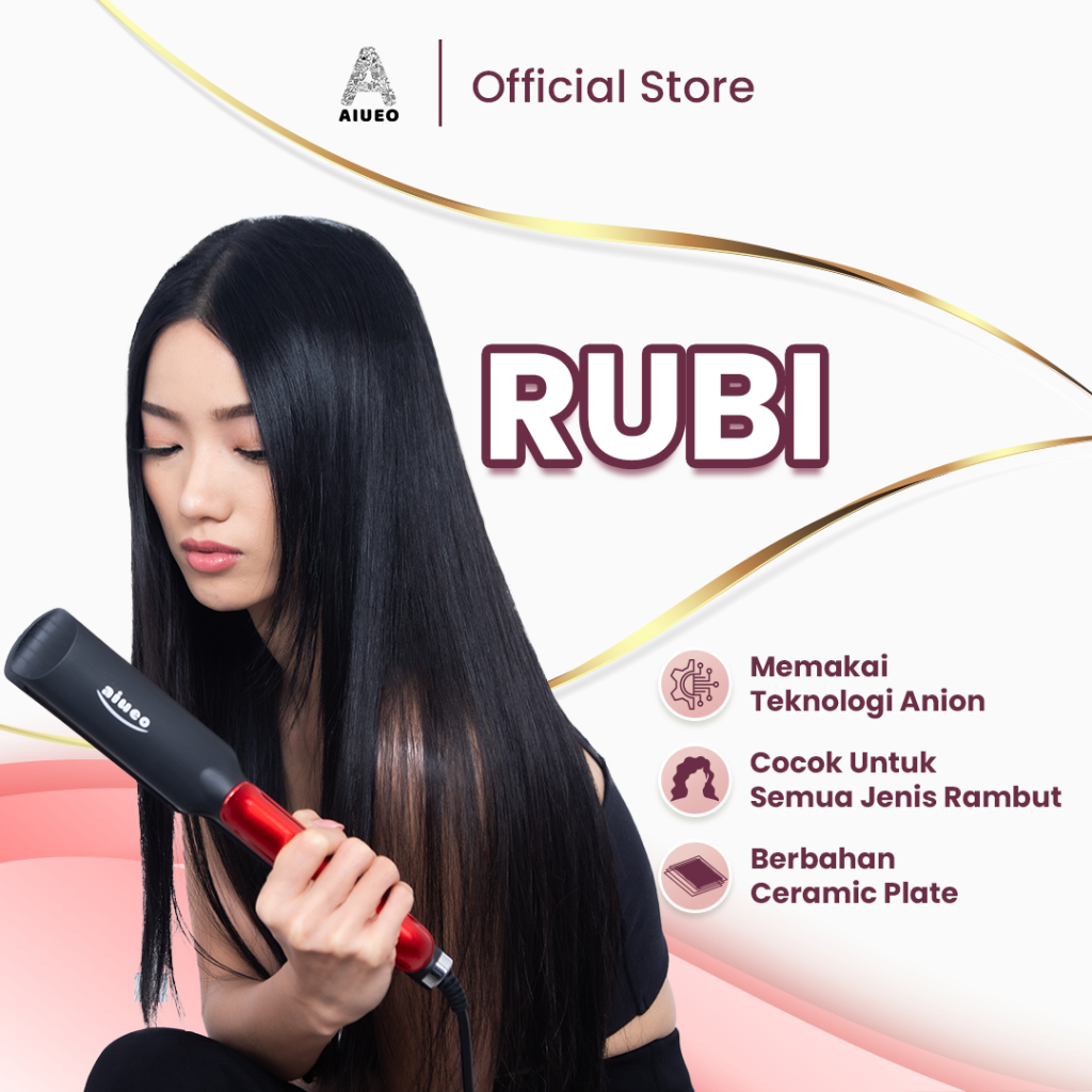 Jual Catokan AIUEO Rubi - 531 Curly Straight Lurus Keriting Alat Catok ...