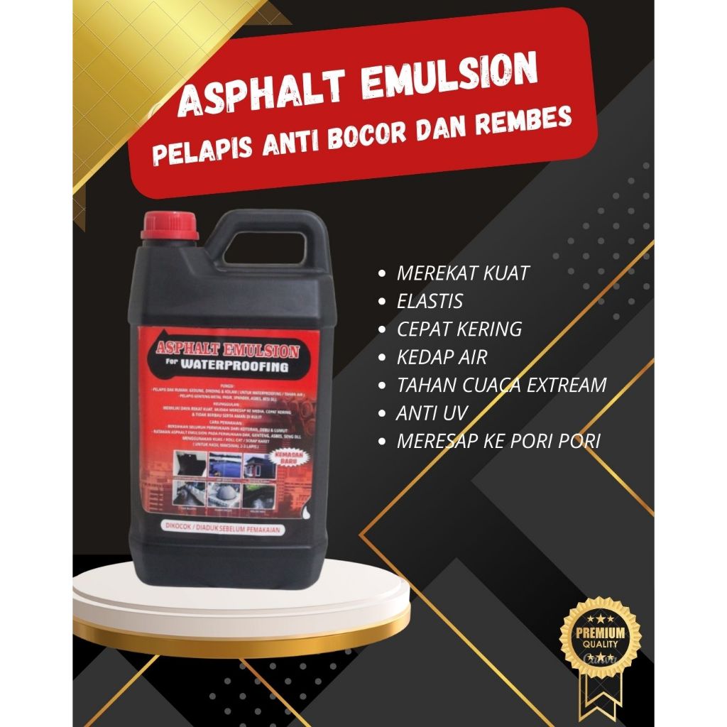 Jual Aspal Cair Emulsi Pelapis Anti Bocor 5 Kg | ASPHALT EMULSION FOR ...