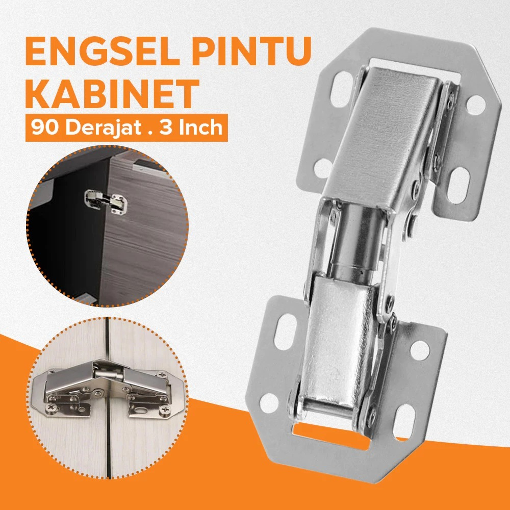 Jual [ANSA88] Engsel Sendok Kodok 3 Inch Tanpa Bobok 90 Derajat Hidden ...
