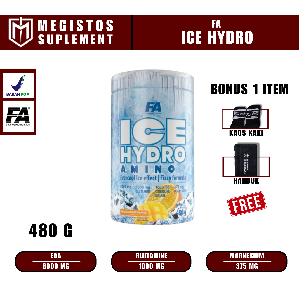 Jual FA ICE HYDRO AMINO EAA AMINO 480 Gram | Shopee Indonesia