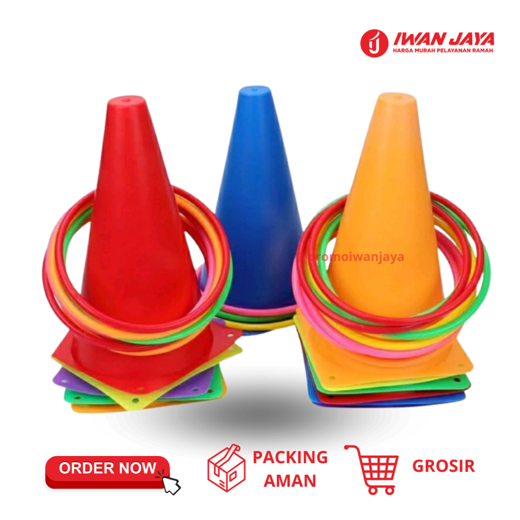 Jual MAINAN LEMPAR TEPAT SASARAN RING CONE KERUCUT PLUS RING YG 25 ...