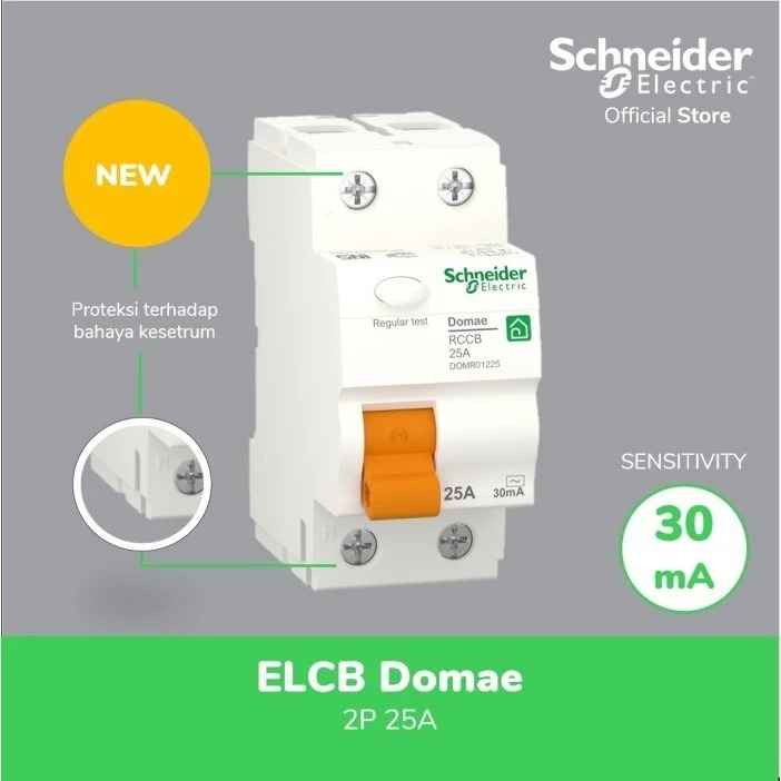 Jual Schneider Electric Domae RCCB / ELCB - 2P 30mA 25A/ 40A/ 63A | Shopee Indonesia