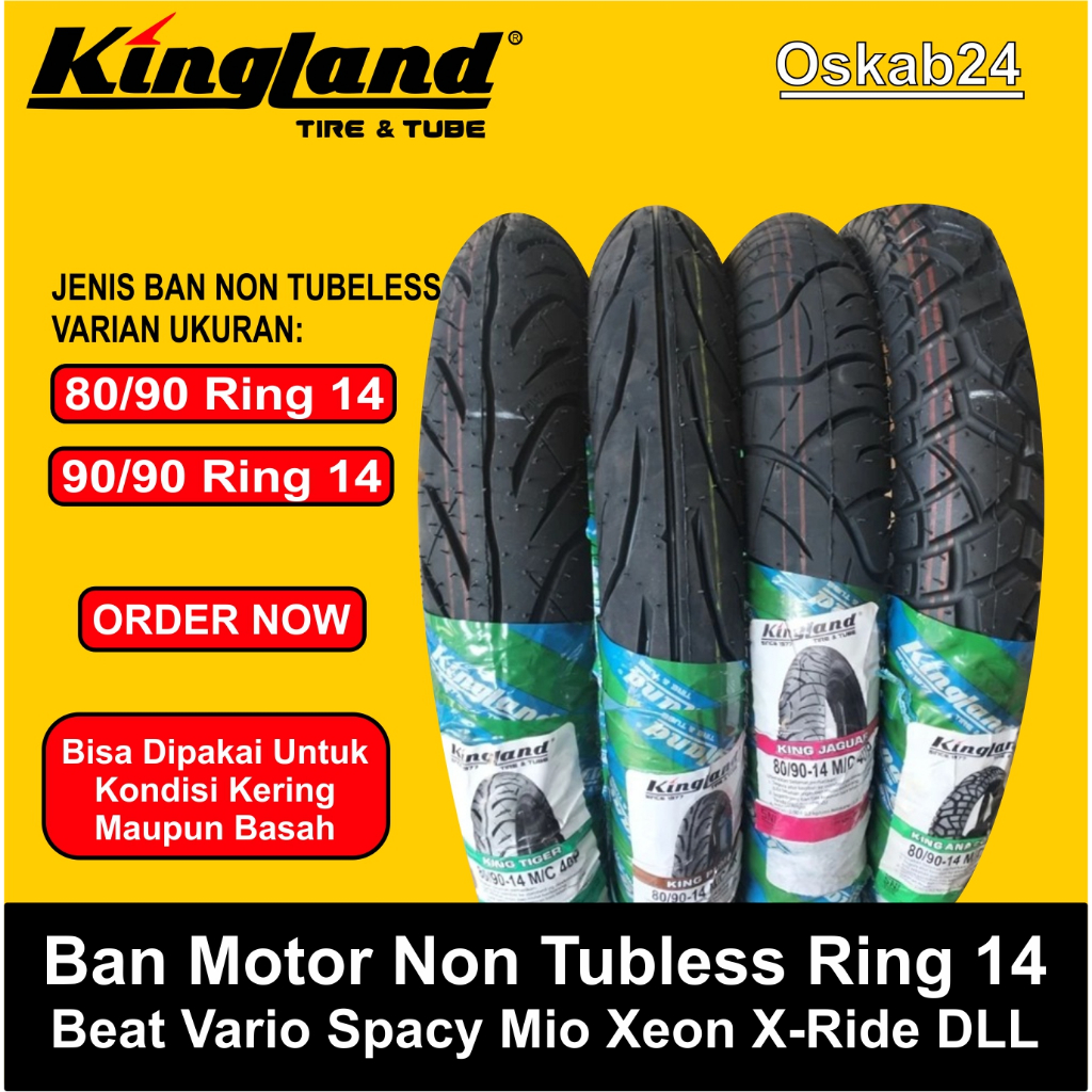 Jual Kingland Ban Motor Matic Beat Vario Mio Next Xeon Ukuran 80/90 ...