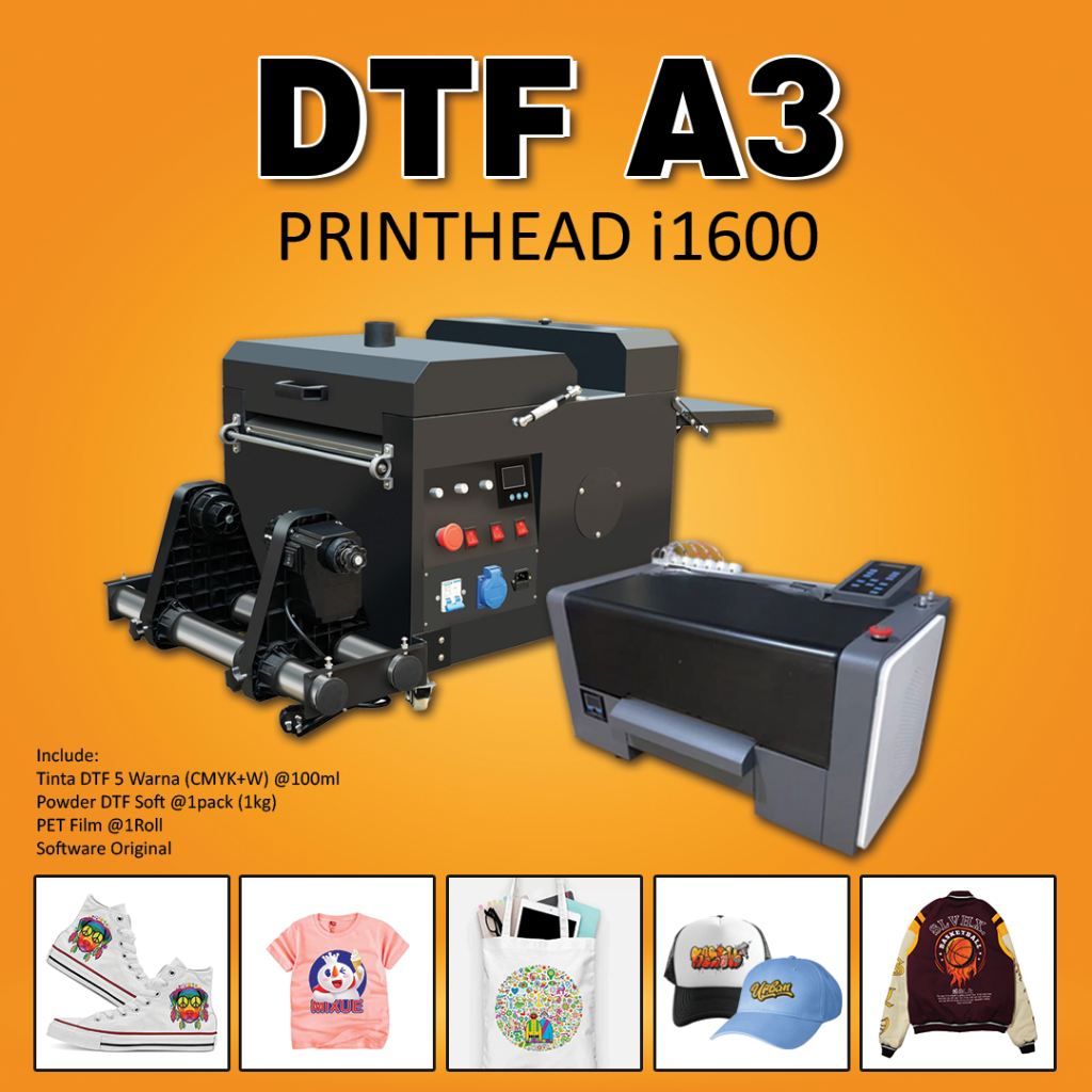Jual Paket Mesin Sablon Kaos / Printer Sablon DTF Ukuran A3 / 30 CM Build Up Pabrik (Include ...