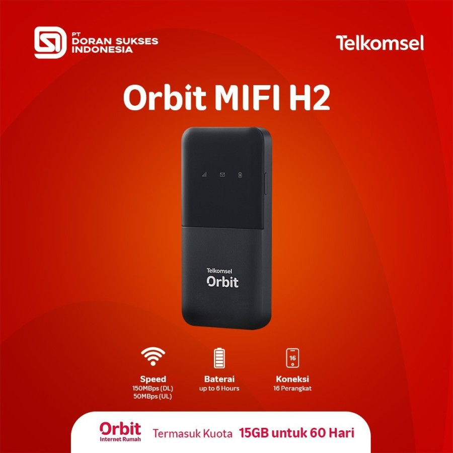 Jual Telkomsel Orbit Mifi H2 Portable Modem Wifi 4G Huawei E5586 Black ...