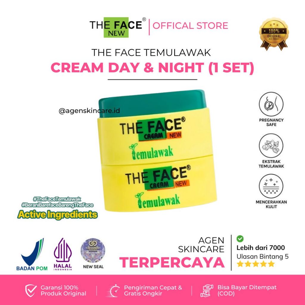 Jual Cream The Face Temulawak Original Ori 50gr BPOM 100% Official ...