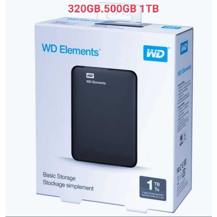 Jual Hardisk Eksternal 1.TB.500.GB/320.GB WD ELEMENTS Usb 3.0 HDD ...