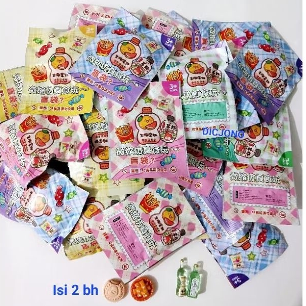 Jual Mainan Blind Bag Miniatur Makanan dan Minuman Mini Isi 2 bh ...