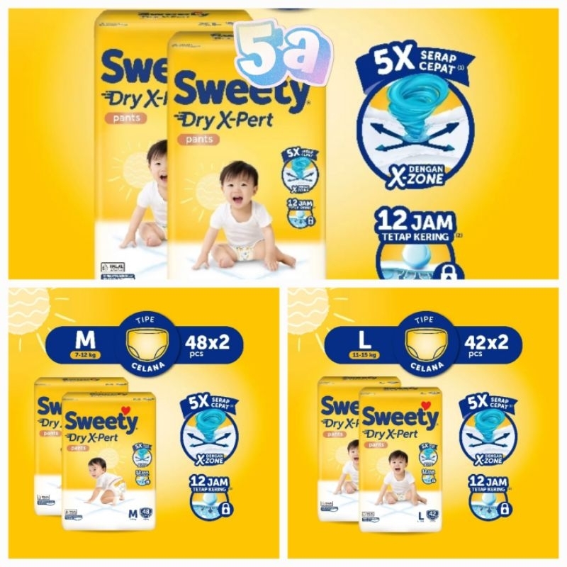 Jual Sweety Bronze Pants Dry X-Pert S56 M48 L42 XL38 XXL34 (PAKET 2-BAL ...