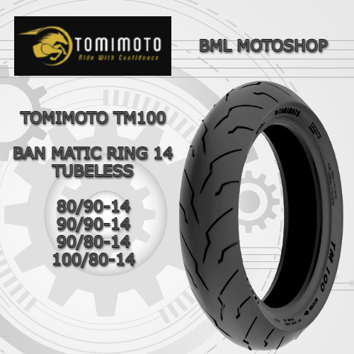 Jual Ban Matic Tubeless Tomimoto TM100 80/90-14 // 90/90-14 // 80/80-14 ...