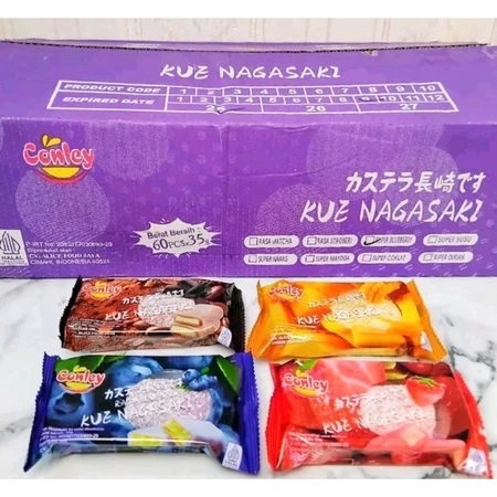 Jual ( 1 Karton isi 60pcs) CONLEY MOCHI KUE NAGASAKI 35g | STRAWBERRY ...