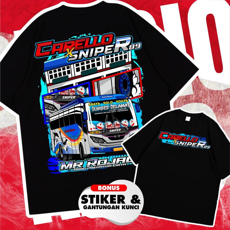 Jual (free sticker + ganci) KAOS BUSMANIA SUGENG RAHAYU CARELLO X ...