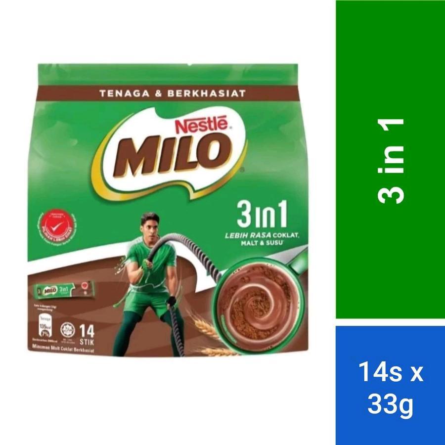 Jual Milo 3 In 1 Bubuk Malt Coklat Malaysia Stik (Sachet) | Shopee ...