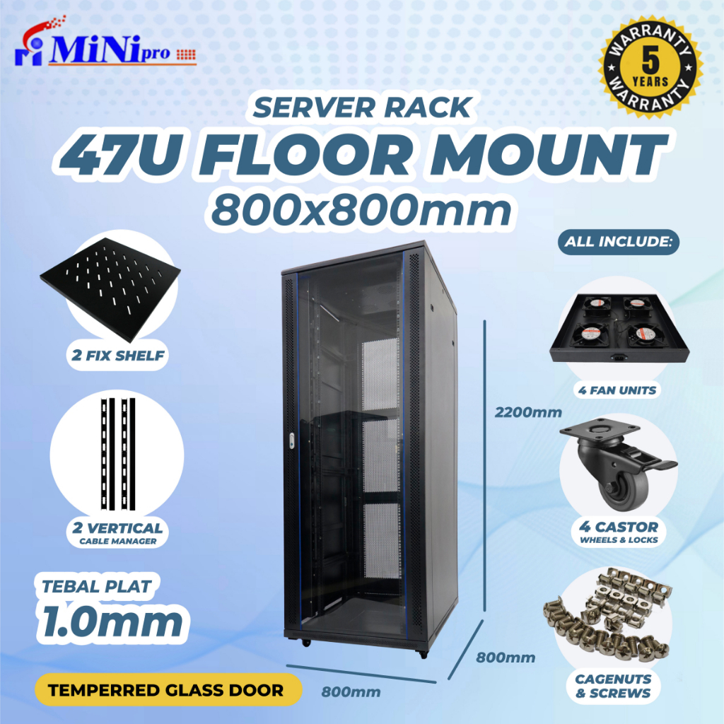 Jual Minipro Rack Server 47U 800x800mm Floor Mount Rack | Shopee Indonesia