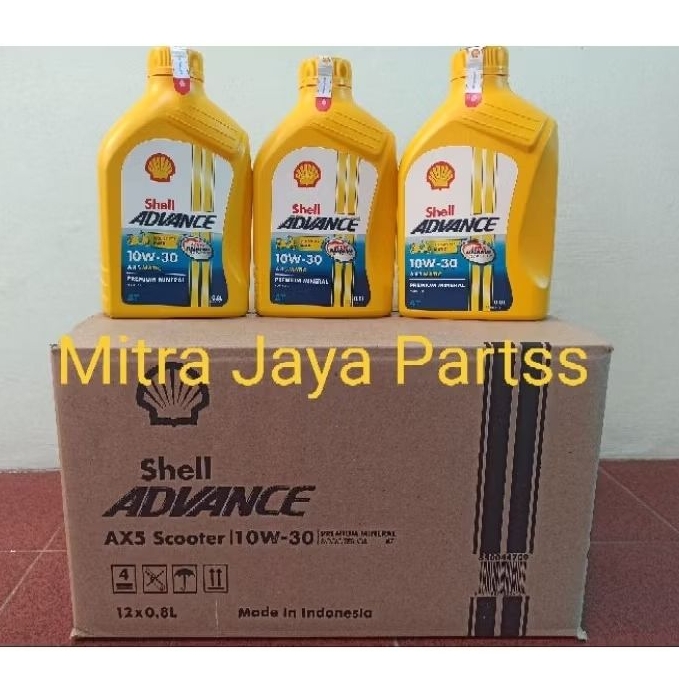 Jual Oli Shell Advance 4T AX5 Matic 10W-30 0.8 L Oli Shell AX5 Matik 800 ML Perdus | Shopee ...