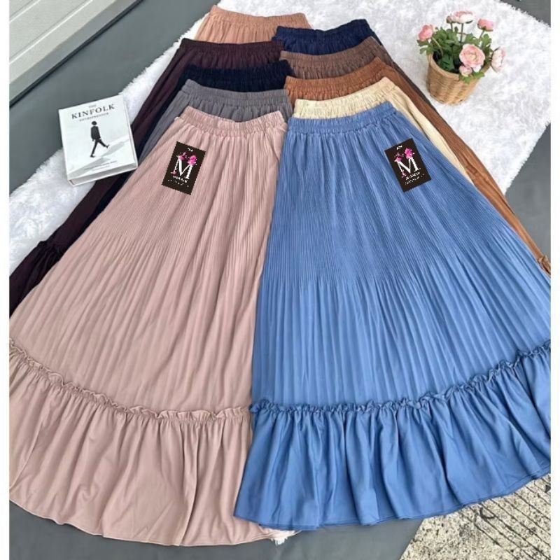 Jual Rok Plisket susun Anak 4-13 Tahun / Rok Rempel Anak Tanggung / Rok ...