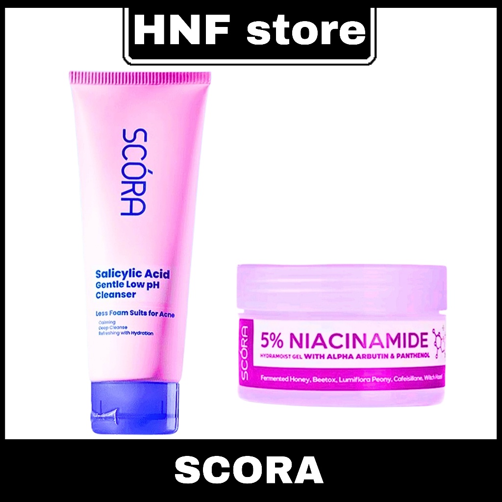 Jual SCORA Moisturizer with 5% Niacinamide Hydramoist Gel & Gentle Low ...