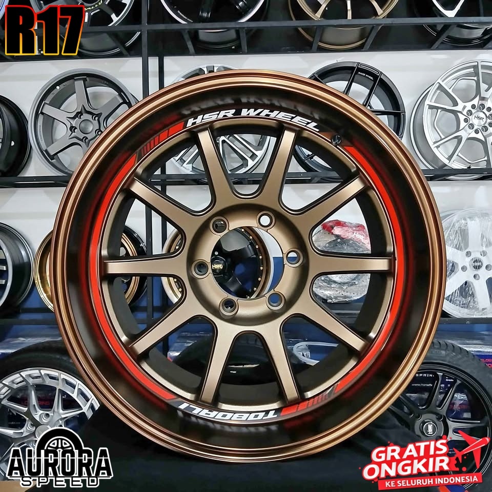 Jual Velg racing mobil Pajero,Fortuner,Hilux,Terrano,Ranger ring 17 HSR Toboali R17x9 Bronze ...