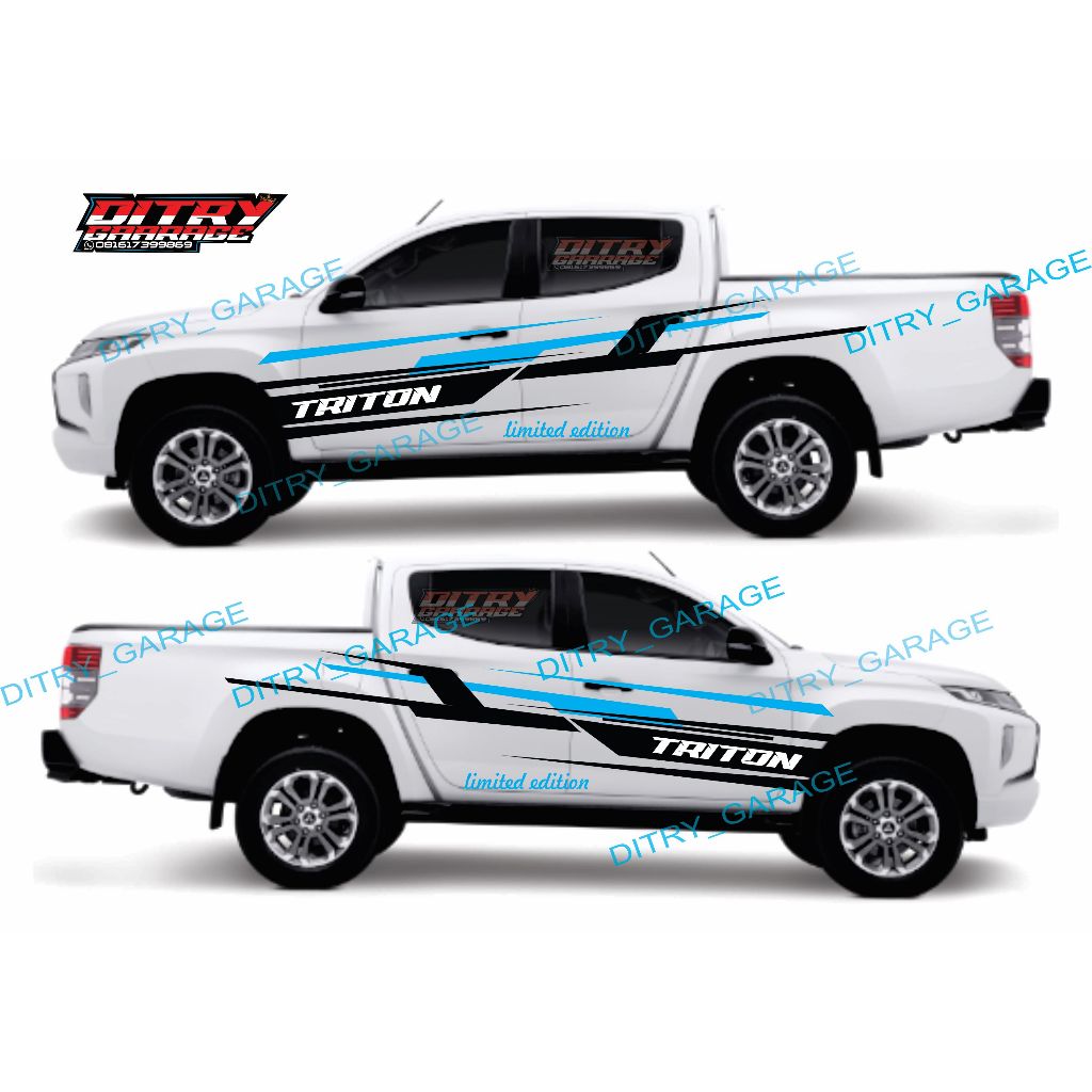 Jual stiker sticker body samping mobil triton dll ganti text/mobil chat ...