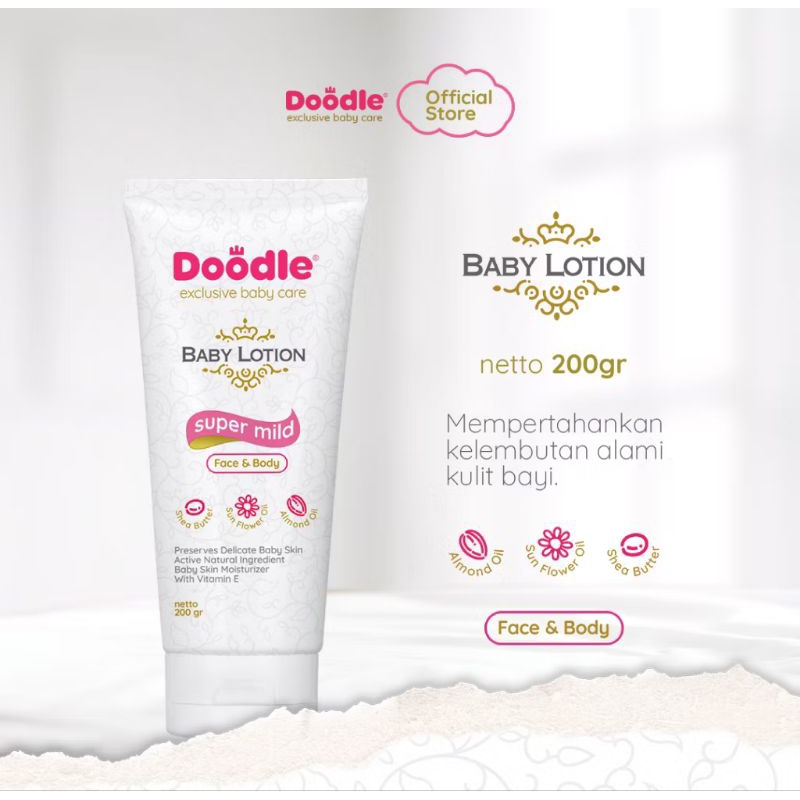 Jual DOODLE BABY LOTION FACE & BODY 200GR | Shopee Indonesia