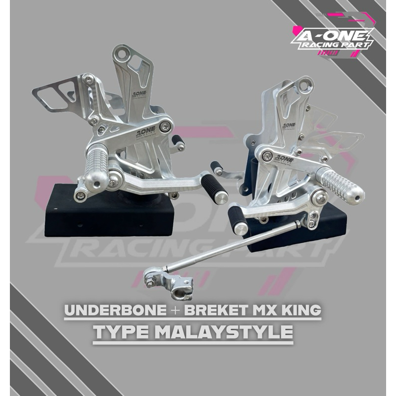 Jual Footstep Underbone V3 A-One MX KING Set Breket New Malaystyle ...