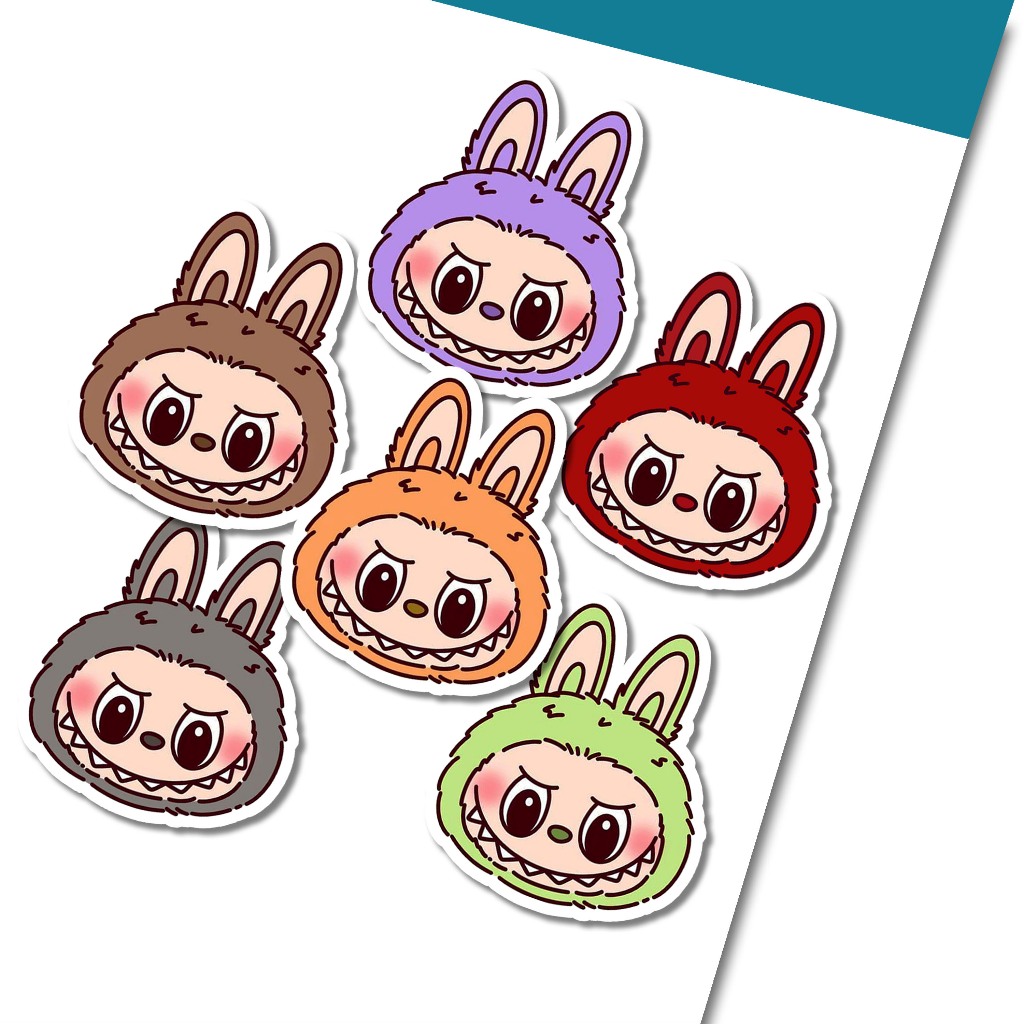 Jual Sticker Labubu Aesthetic Stiker Waterproof ( 6pcs) | Shopee Indonesia