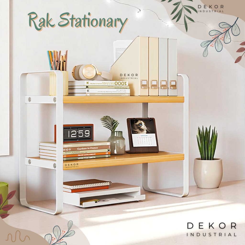 Jual Rak Buku Rak Meja Stationery Desktop Storage Rak Buku Desktop Rak ...
