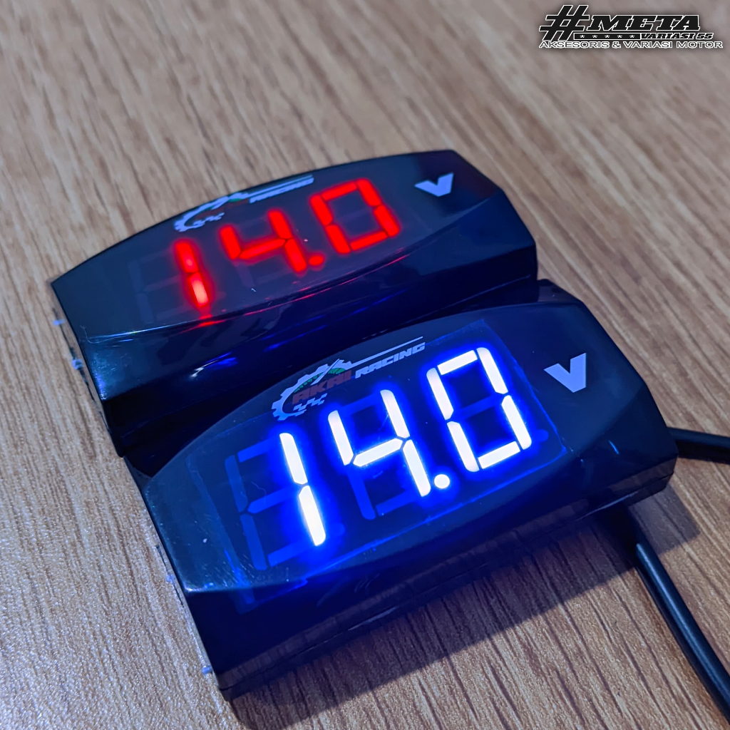Jual VOLTMETER AKI Motor LED waterproof model kotak universal bisa ...