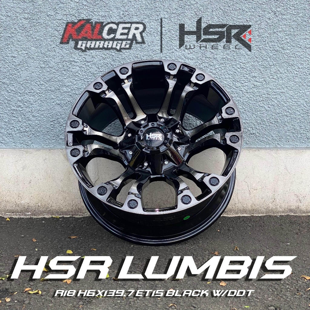 Jual VELG HSR LUMBIS 6038 R18 H6X139,7 ET15 BLACK W/DDT UNTUK MOBIL ...