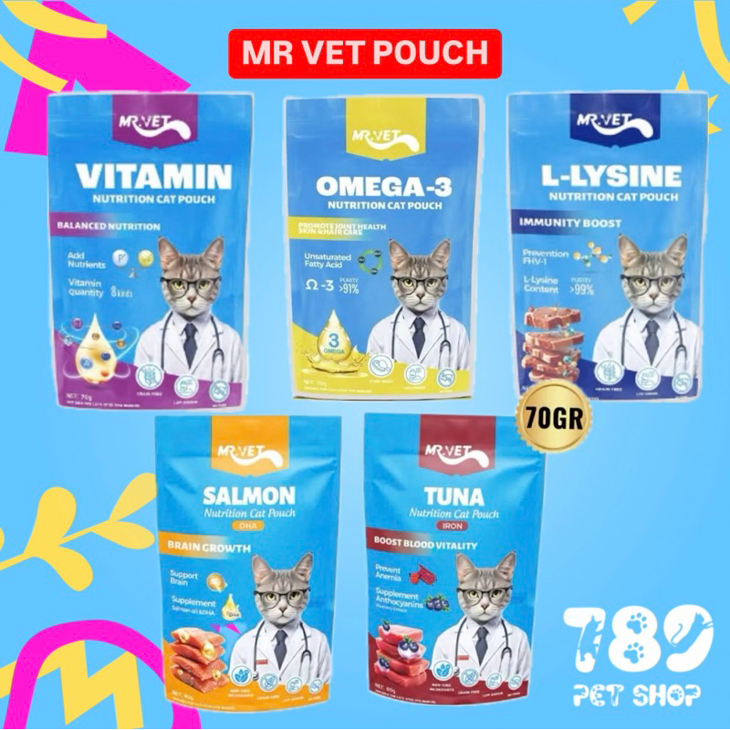 Jual Makanan Kucing Basah Pouch Mr VET | Shopee Indonesia