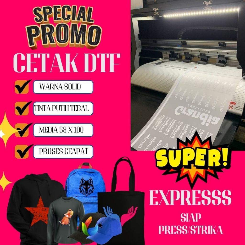 Jual JASA CETAK DTF 1METER/ DTF METERAN /DTF COSTUME /DTF A3/ DTF KAOS POLOS | Shopee Indonesia