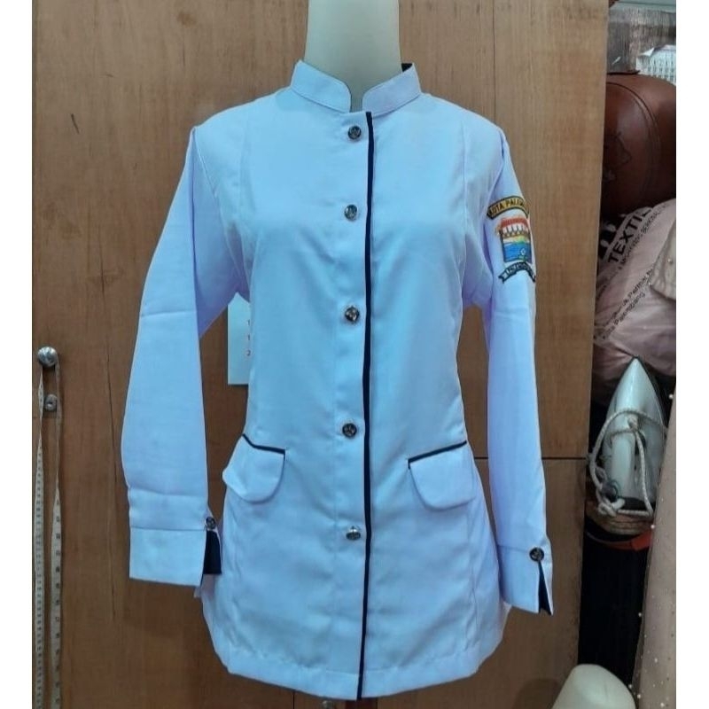 Jual Seragam Dinas putih Kancing Garuda list hitam Request nama/baju ...