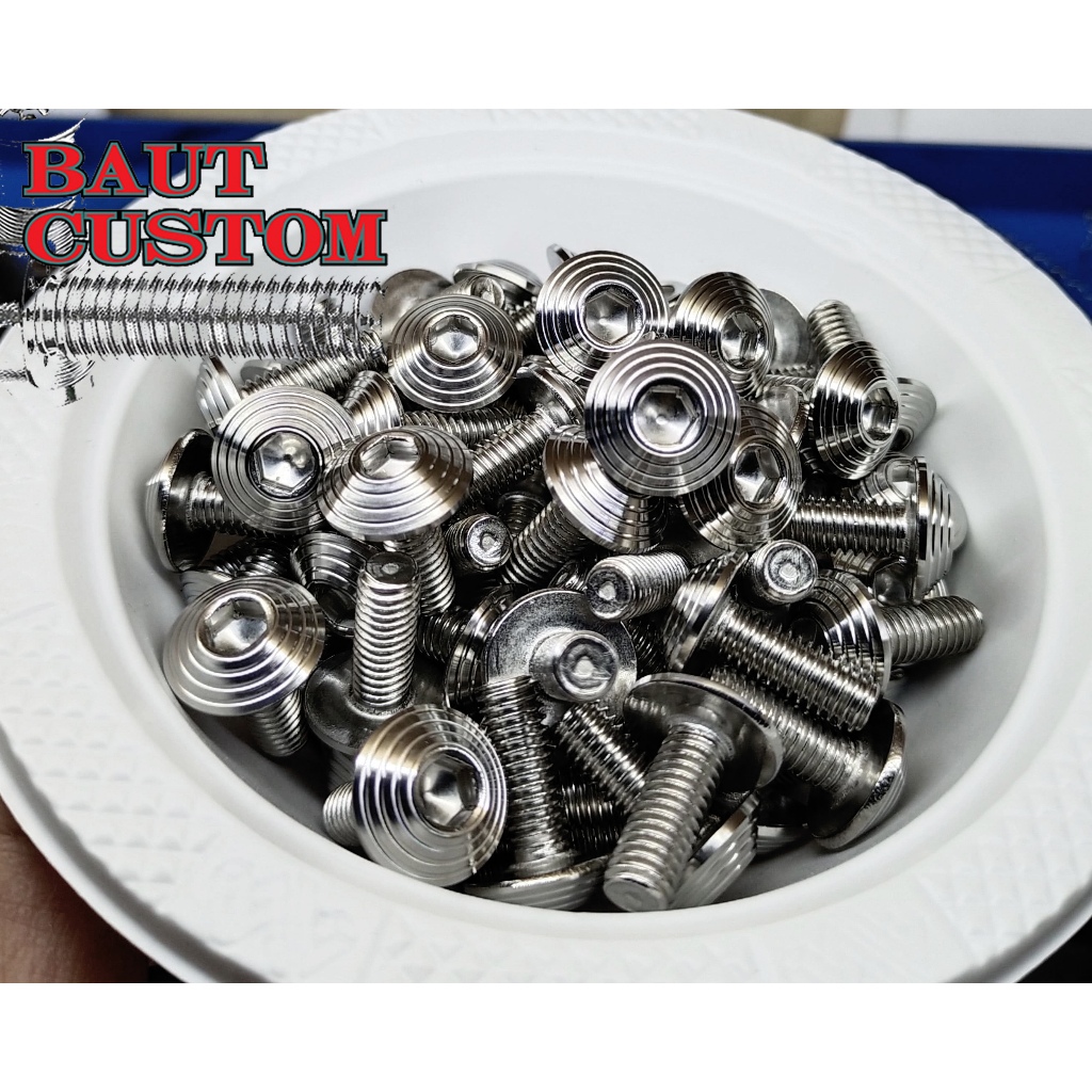 Jual Baut Drat 10 Baut M6 Stainless Custom Spiral Piramid Umbrella | Shopee Indonesia