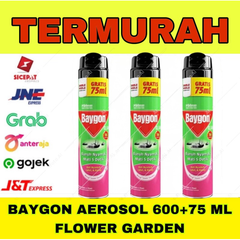 Jual Baygon Aerosol 600+75 ML Anti nyamuk, Anti Kecoa, Anti Serangga ...