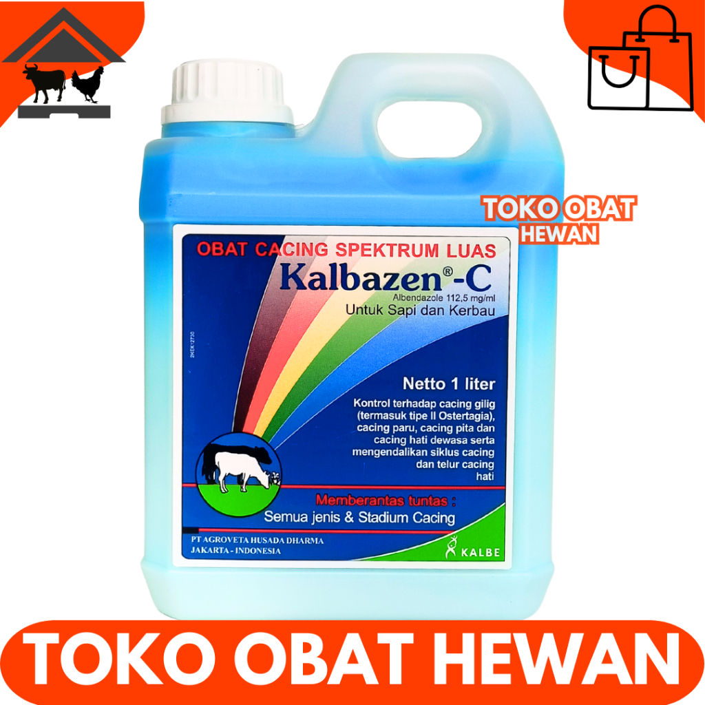 Jual KALBAZEN C 1 LITER - Obat Cacing Sapi Kerbau Kuda - Obat Cacing ...